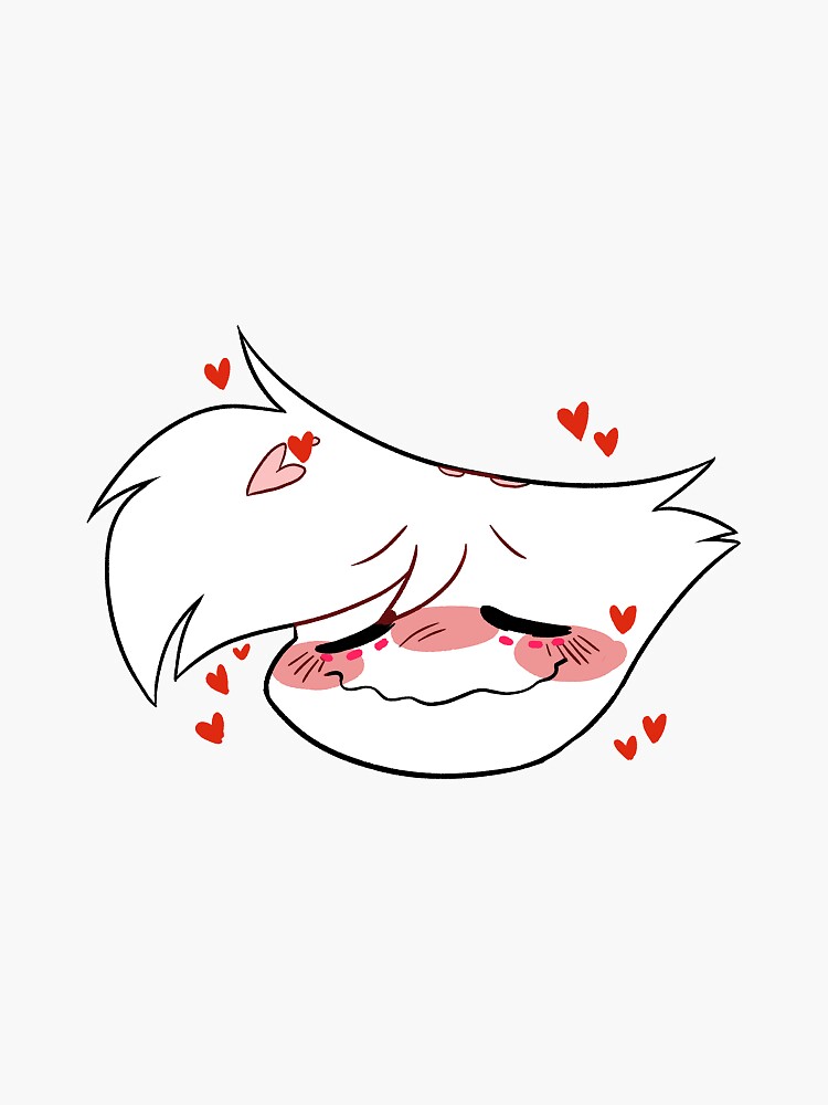 "Hazbin Hotel Angel Dust Lovey Emoji" Sticker for Sale by awhphooeyy ...