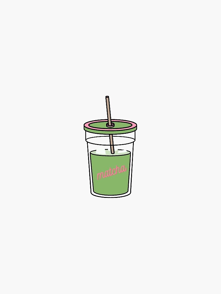 "Matcha green tea" Sticker for Sale by Y Shop | Redbubble