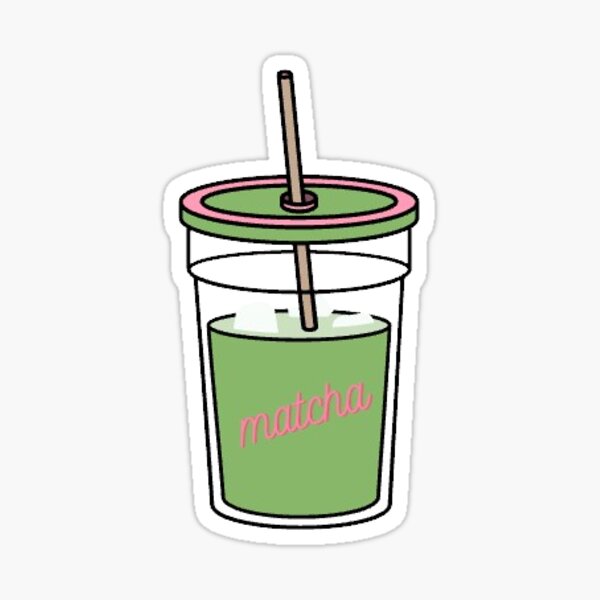 "Matcha green tea" Sticker for Sale by Y Shop | Redbubble
