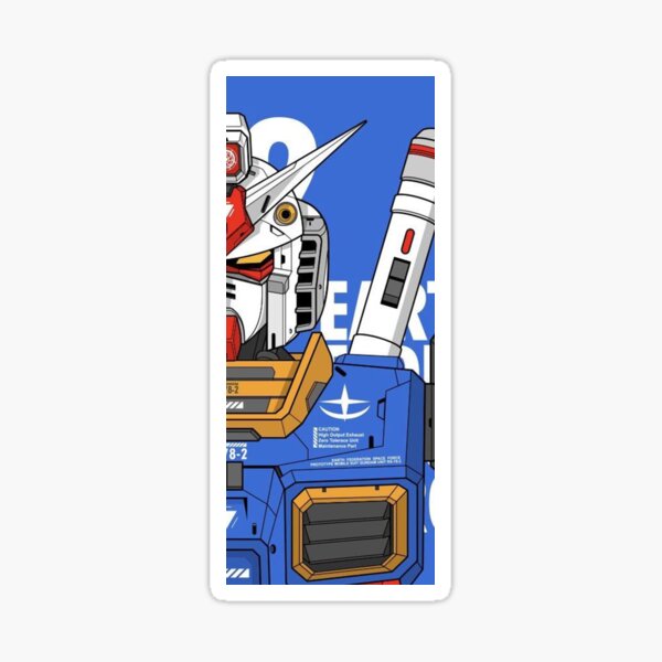 "Blue Gundam Poster" Sticker for Sale by JoyseRranoi | Redbubble
