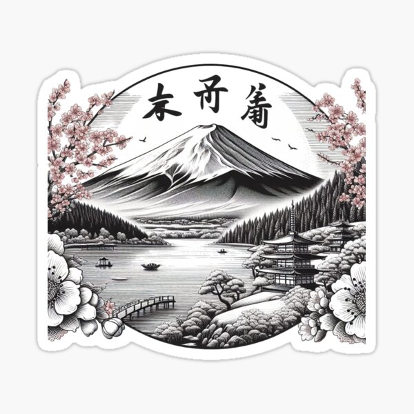 "Mount Fuji" Sticker by Thooomas | Redbubble