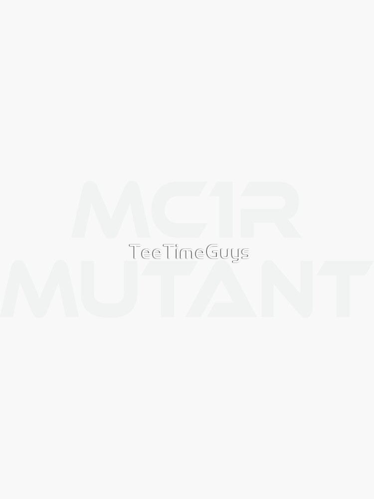 "MC1R Mutant V2" Sticker by TeeTimeGuys | Redbubble