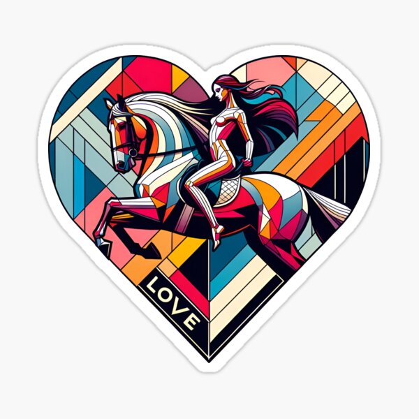 "Love - rider and horse" Sticker by Pferde-Fanshop | Redbubble