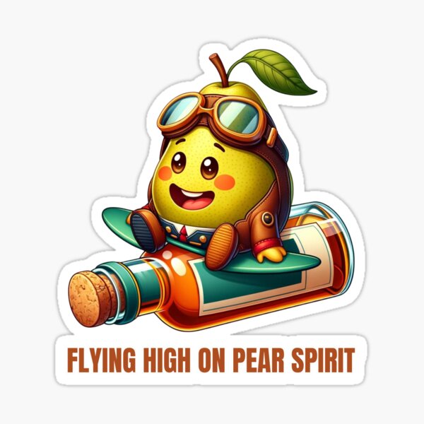 "Aviator Pear Adventure: Zesty Flight" Sticker for Sale by vk09 | Redbubble