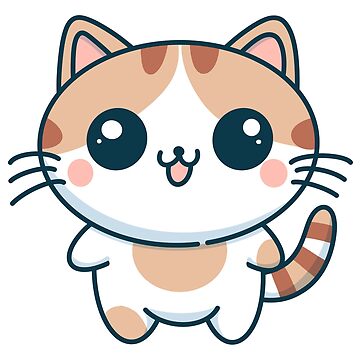 "Kawaii Chibi Calico Cat" Sticker for Sale by C-Katt | Redbubble