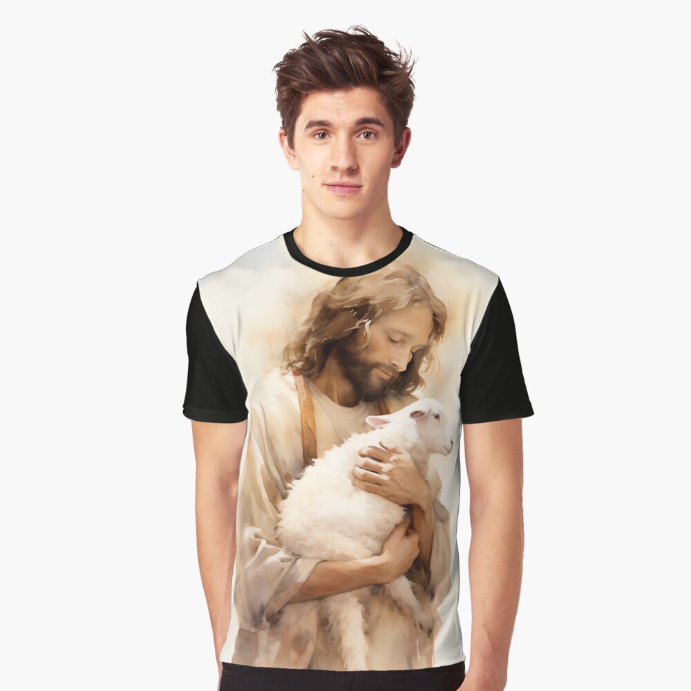 "Jesus Christ the Good Shepherd - Lost Sheep Watercolour" Poster for ...