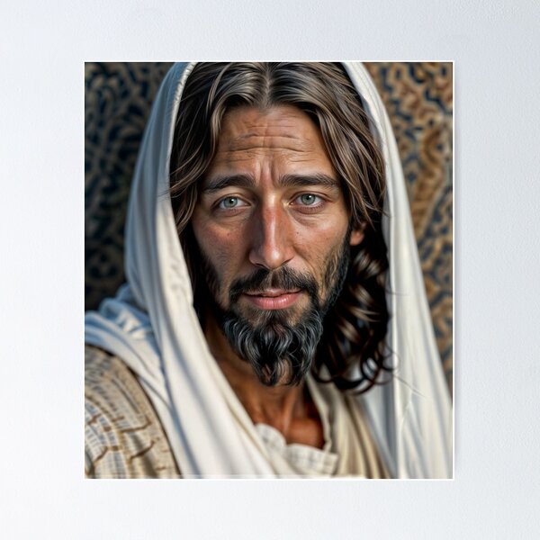 "Divine Gaze: Realistic Jesus Portrait - Spiritual Art Collection ...