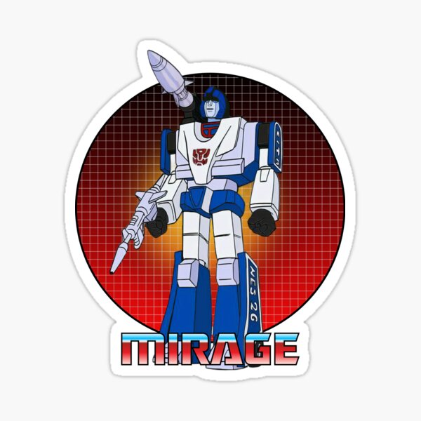 "Mirage Autobot Transformer G1" Sticker for Sale by kazzoie | Redbubble