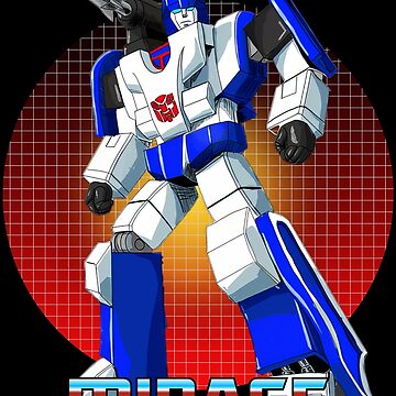 "Mirage Autobot Transformer G1 V2" Sticker for Sale by kazzoie | Redbubble
