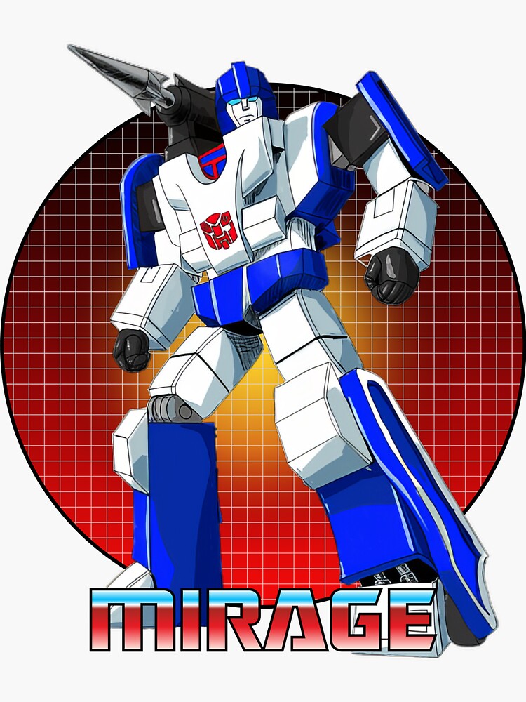 "Mirage Autobot Transformer G1 V2" Sticker for Sale by kazzoie | Redbubble