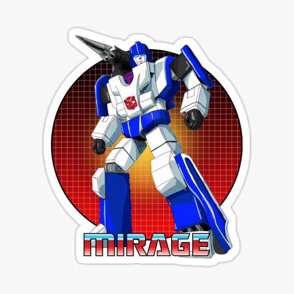 "Mirage Autobot Transformer G1 V2" Sticker for Sale by kazzoie | Redbubble