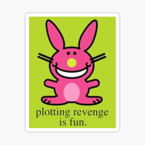 "Happy Bunny" Sticker for Sale by bellaboo777 | Redbubble