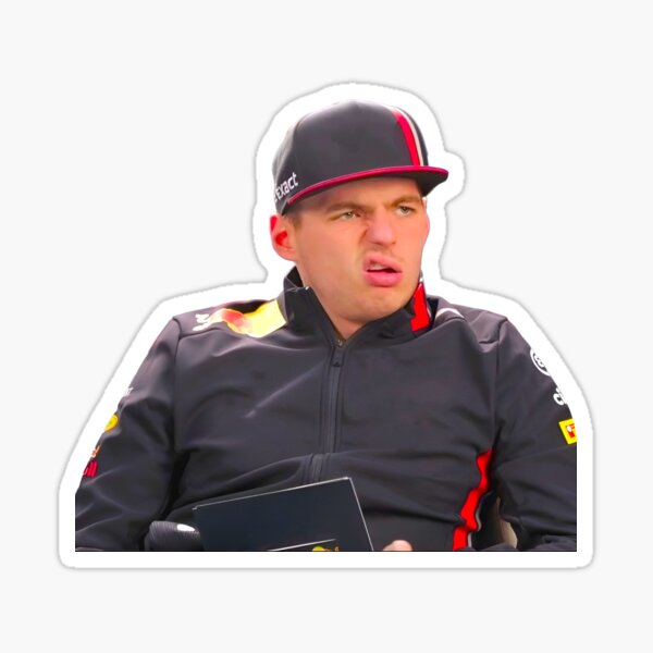"Max F1 Driver Weird Funny Face" Sticker for Sale by FormulaGTee1 ...