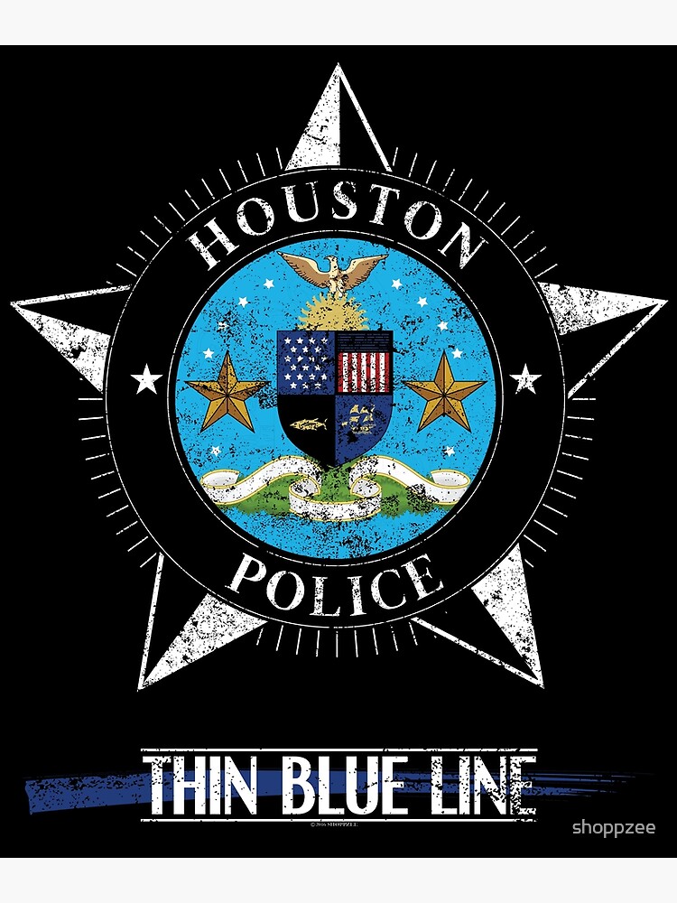 "Police T Shirt Houston Texas Police Shirt Police Gifts" Photographic ...