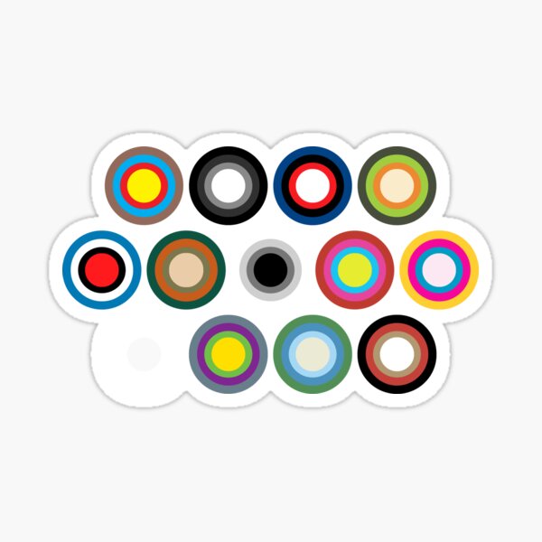 "Colors Of The Fab Four" Sticker by skipat | Redbubble