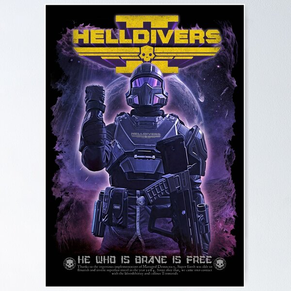 "Helldivers 2 - Poster FanArt" Poster for Sale by Ronnius | Redbubble
