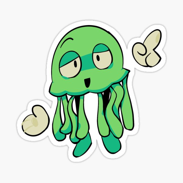 "Kinitopet Jade the jellyfish " Sticker for Sale by Gafyndii | Redbubble