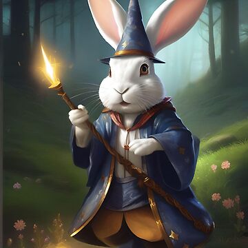 "Wizard Bunny" Sticker for Sale by JulieBlaise | Redbubble