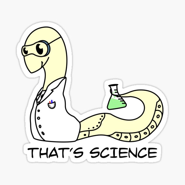""That's Science" Dr. Wormy (C. Elegans)" Sticker for Sale by ...