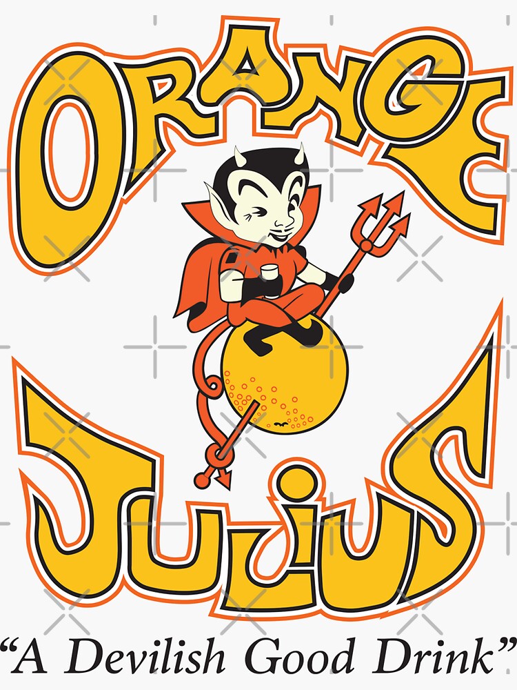 "Classic Orange Julius Logo" Sticker for Sale by WilliamSRamsey | Redbubble