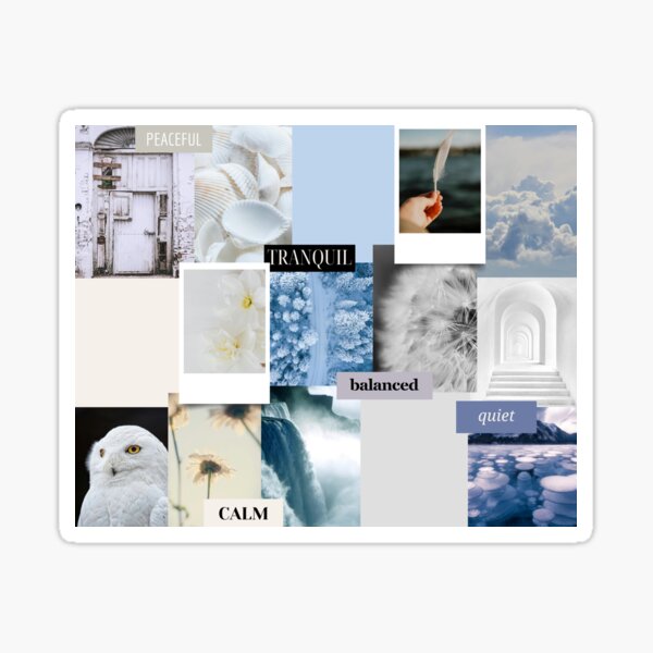 "White Collage" Sticker for Sale by Katelynn Balcom | Redbubble