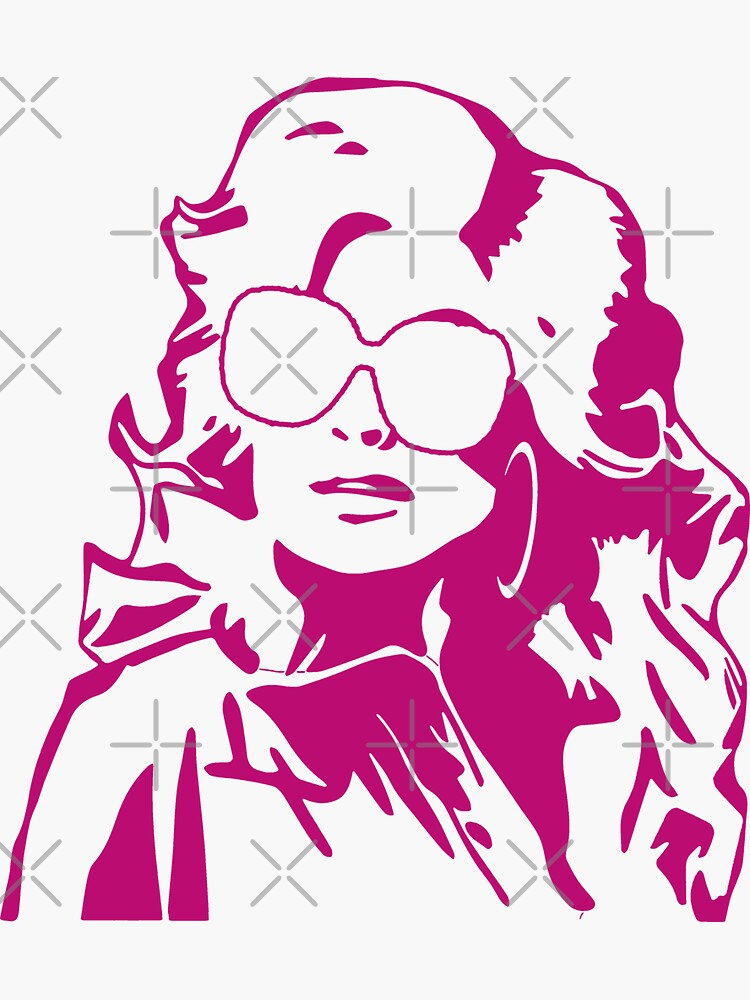 "Dolly Parton Sunnies Outline " Sticker for Sale by baranskini | Redbubble
