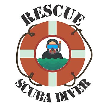 "Rescue Scuba Diver" Sticker for Sale by CreativeStrike | Redbubble