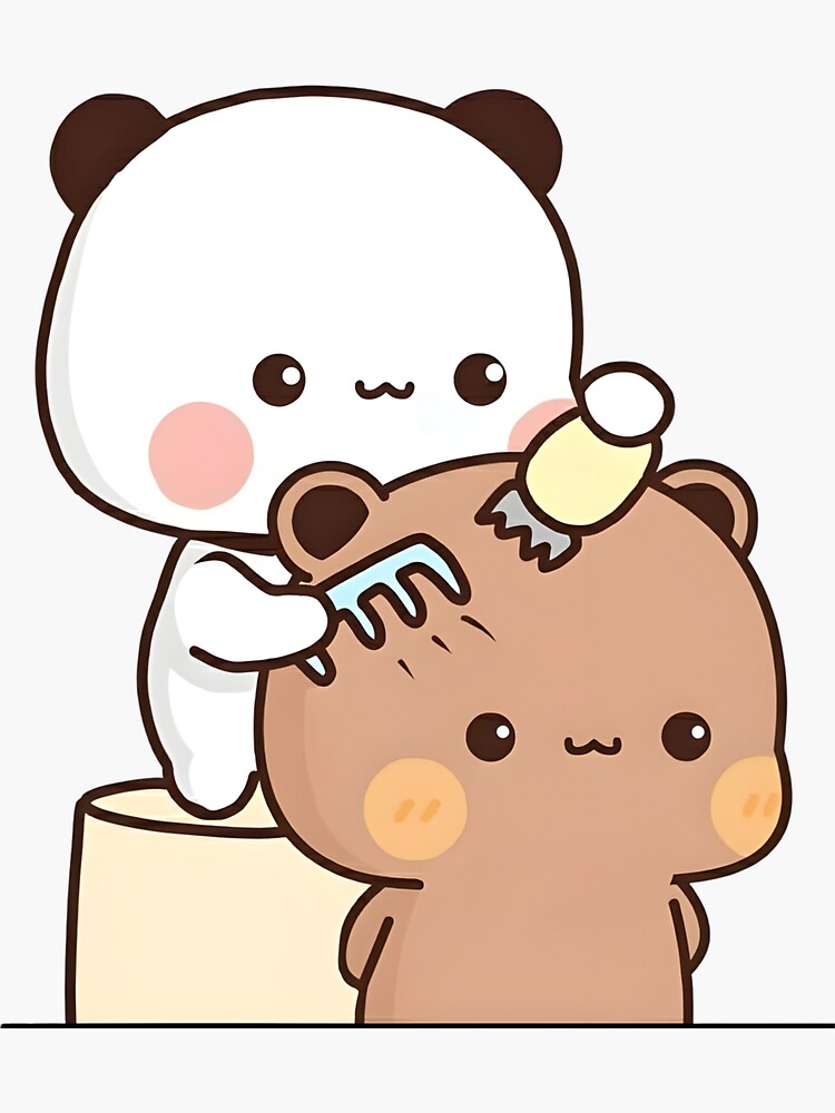 "bubu dudu dancing in love " Sticker for Sale by kristyglas-art | Redbubble