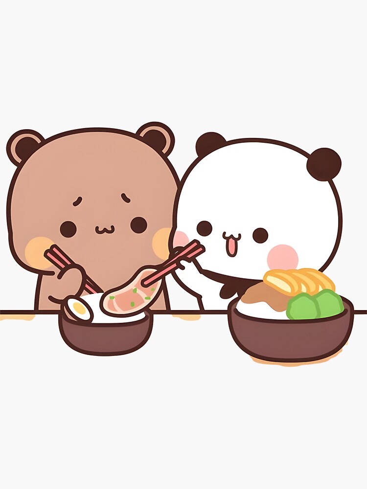 "bubu dudu dancing in love " Sticker for Sale by kristyglas-art | Redbubble