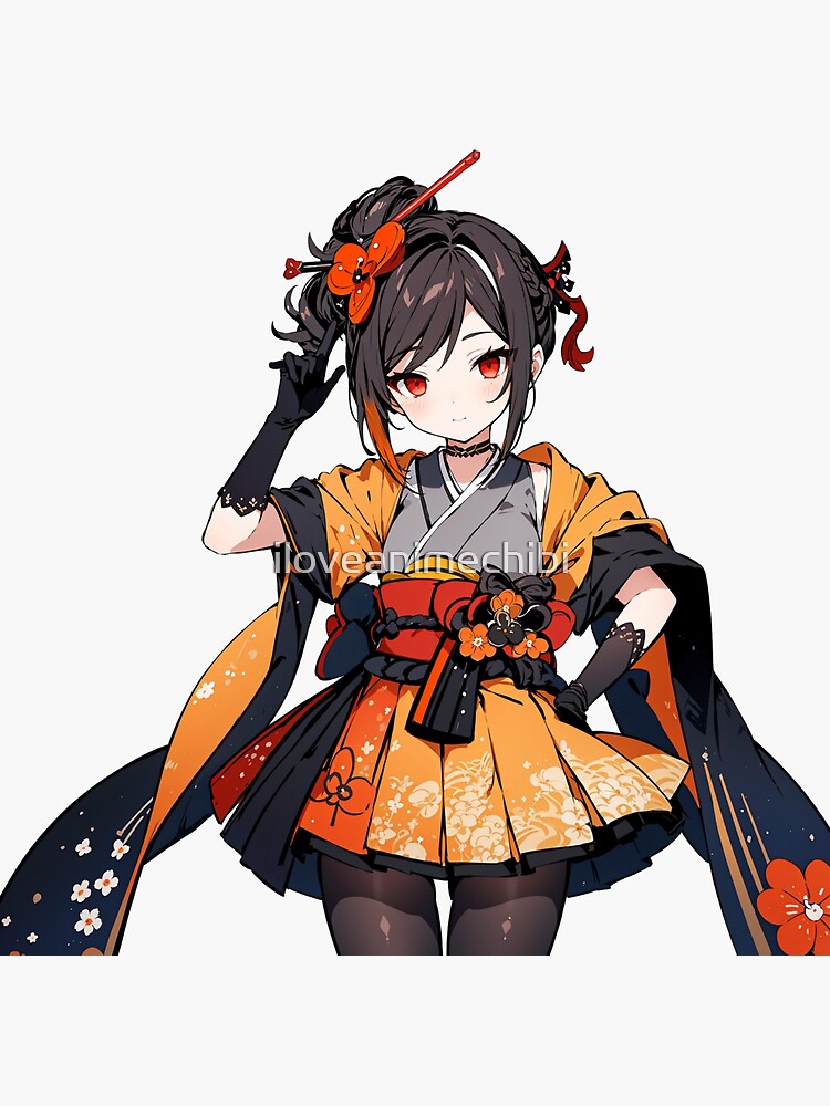 "Cute Anime Girl, Chiori - Genshin Impact" Sticker for Sale by ...