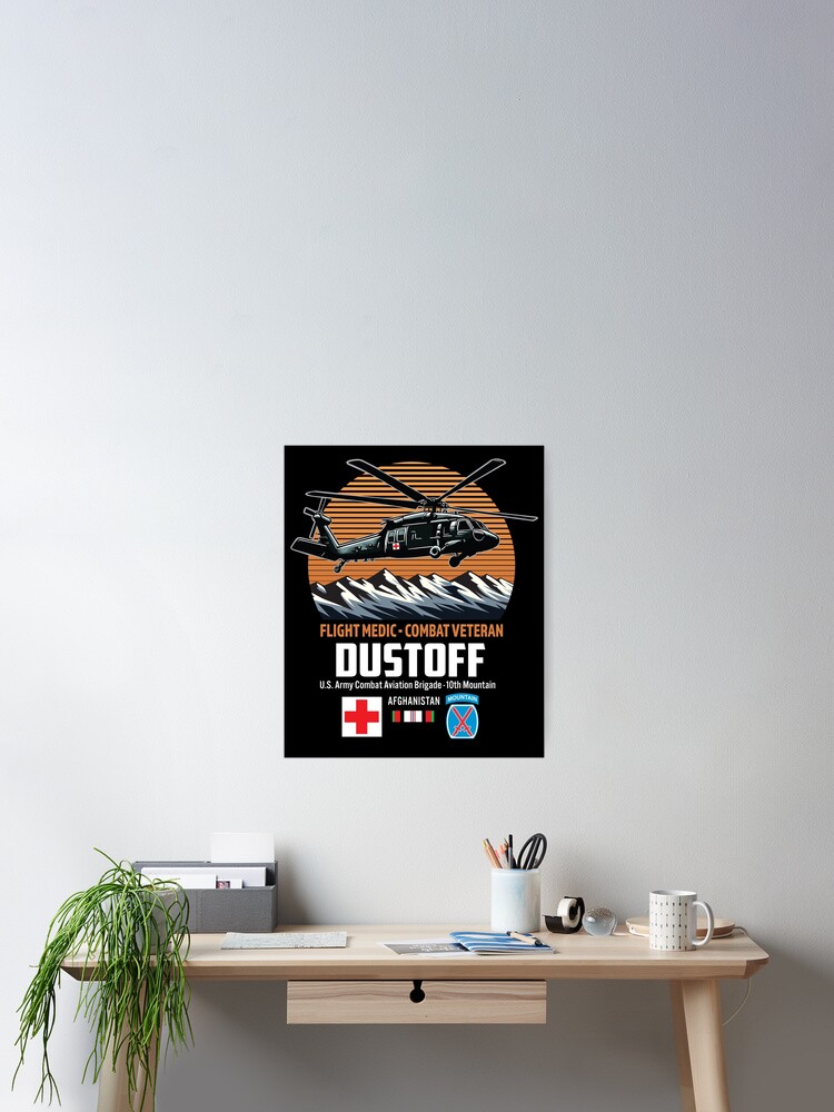 "Dustoff - Flight Medic, Combat Veteran" Poster for Sale by CIDesign | Redbubble