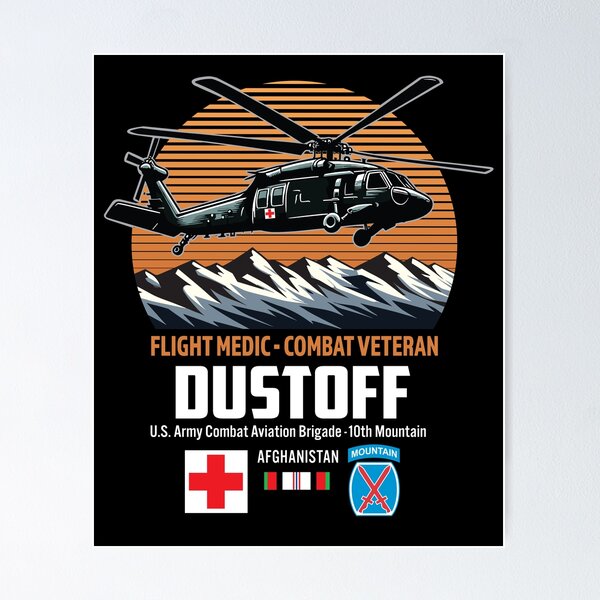 "Dustoff - Flight Medic, Combat Veteran" Poster for Sale by CIDesign | Redbubble
