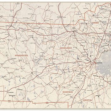 "Call of Cthulhu: Arkham - Massachusetts Map" Poster for Sale by ...