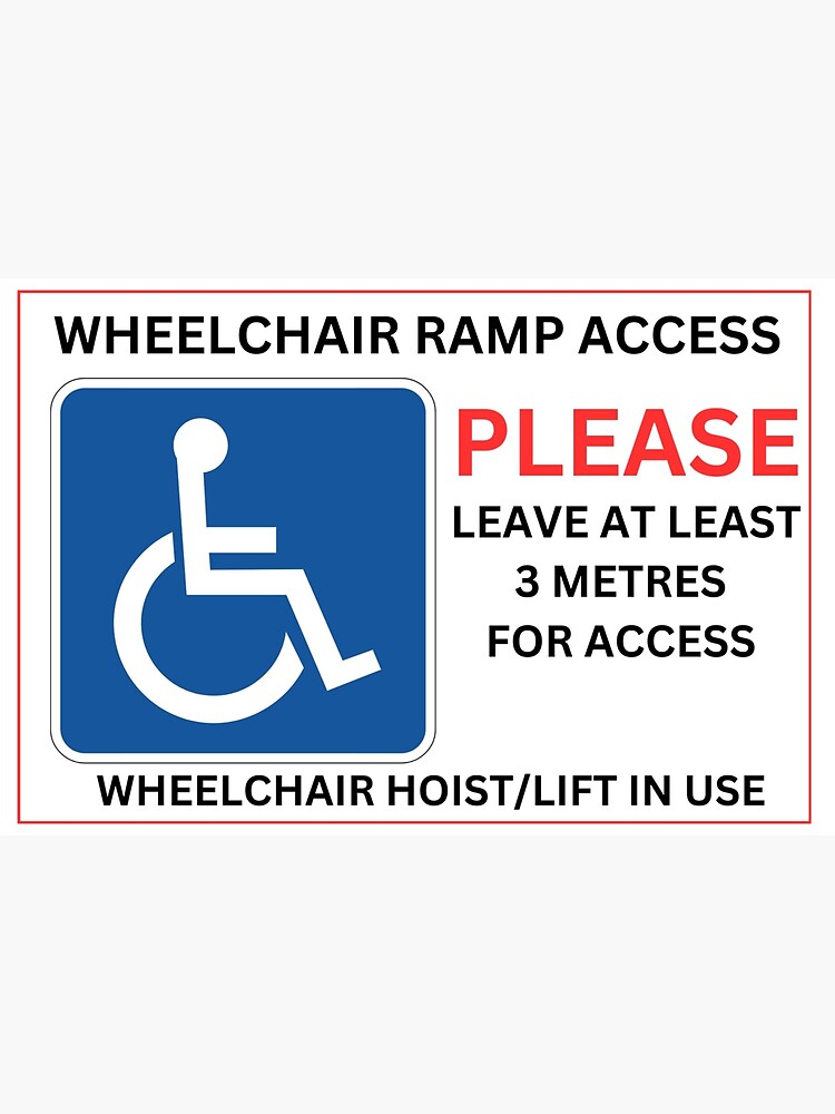 "Wheelchair Ramp Sticker" Sticker for Sale by hannahlsmith | Redbubble