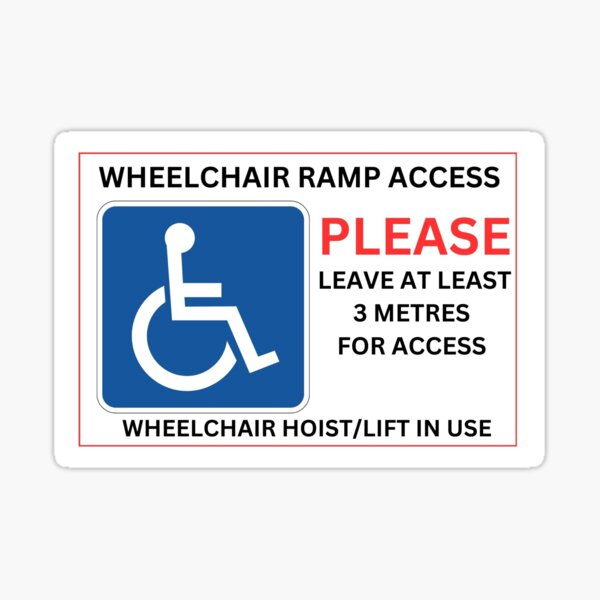 "Wheelchair Ramp Sticker" Sticker for Sale by hannahlsmith | Redbubble