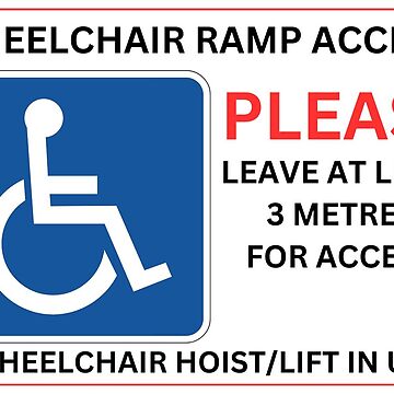 "Wheelchair Ramp Sticker" Sticker for Sale by hannahlsmith | Redbubble