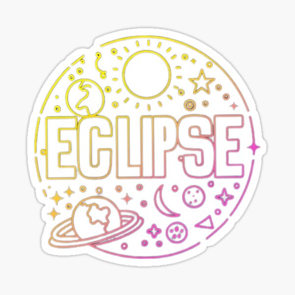 "Vibrant Solar Eclipse" Sticker for Sale by PlanetMarker | Redbubble