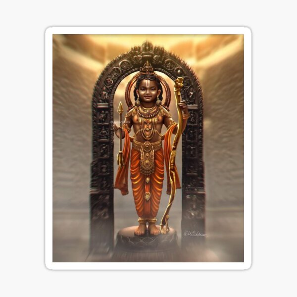 "ayodhya ramar statue bala ramar" Sticker for Sale by bathiv6 | Redbubble