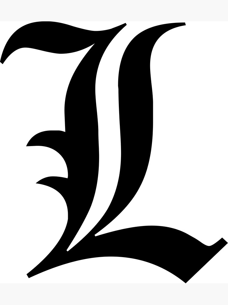 "L Initial Gothic Font" Poster for Sale by onokostudios | Redbubble