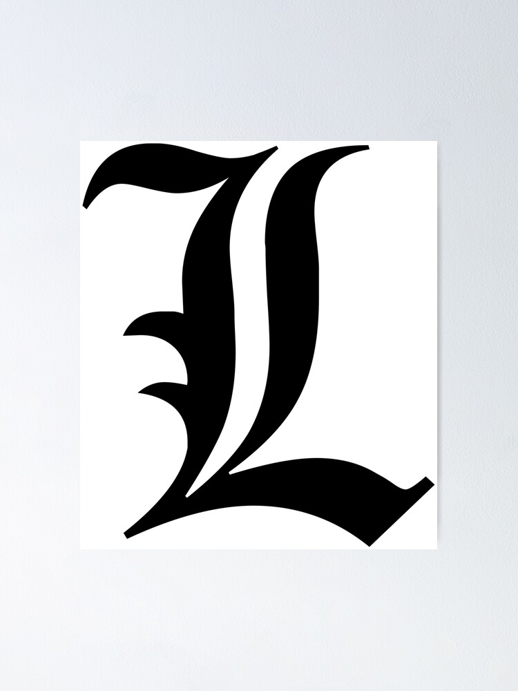 "L Initial Gothic Font" Poster for Sale by onokostudios | Redbubble