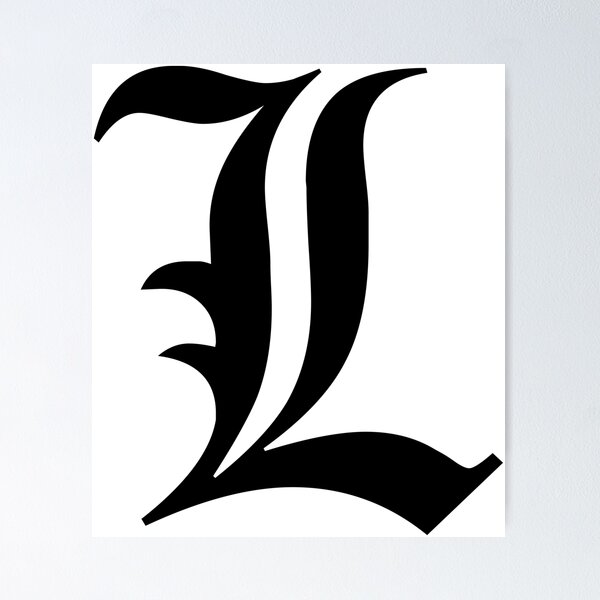 "L Initial Gothic Font" Poster for Sale by onokostudios | Redbubble