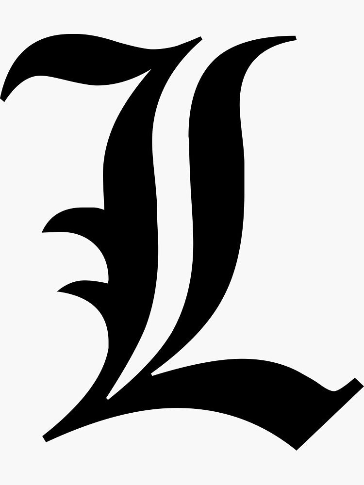 "L Initial Gothic Font" Sticker for Sale by onokostudios | Redbubble