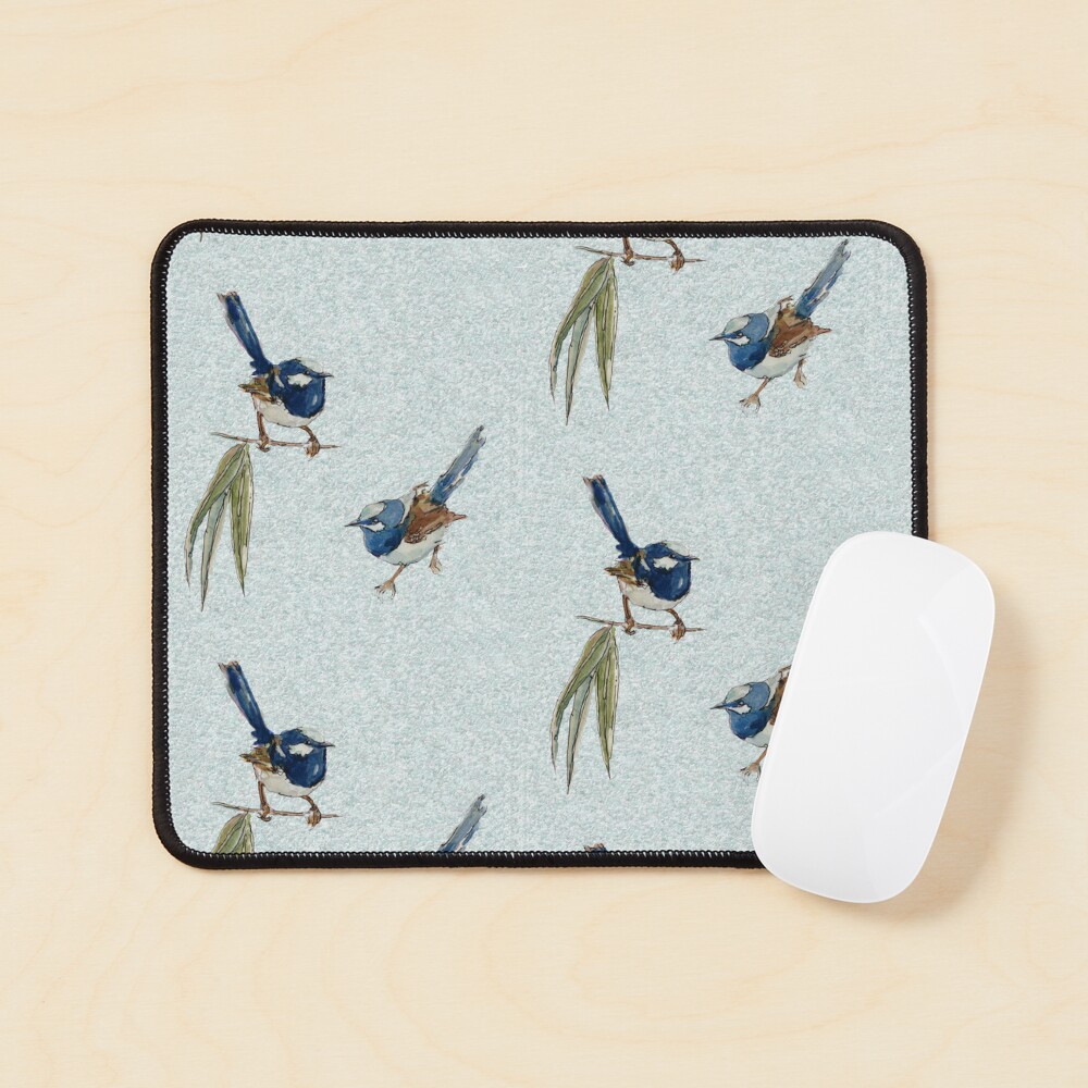 "Blue wrens green pebbles" Sticker for Sale by pamfox | Redbubble