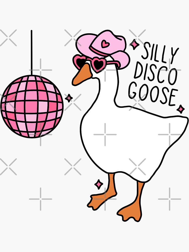 "Silly Disco Goose" Sticker for Sale by Chanaika4 | Redbubble
