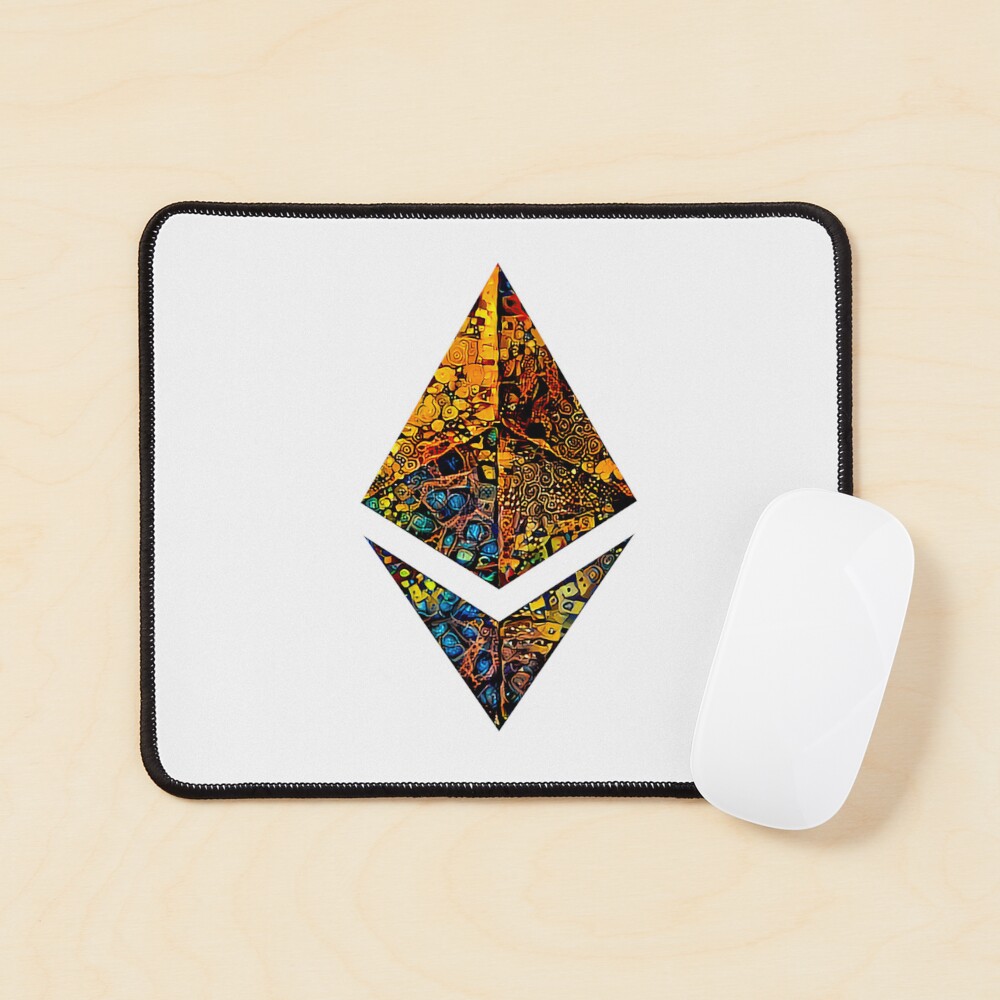 ""Gold leafed" ETH crypto, Ethereum logo. " Sticker for Sale by ...