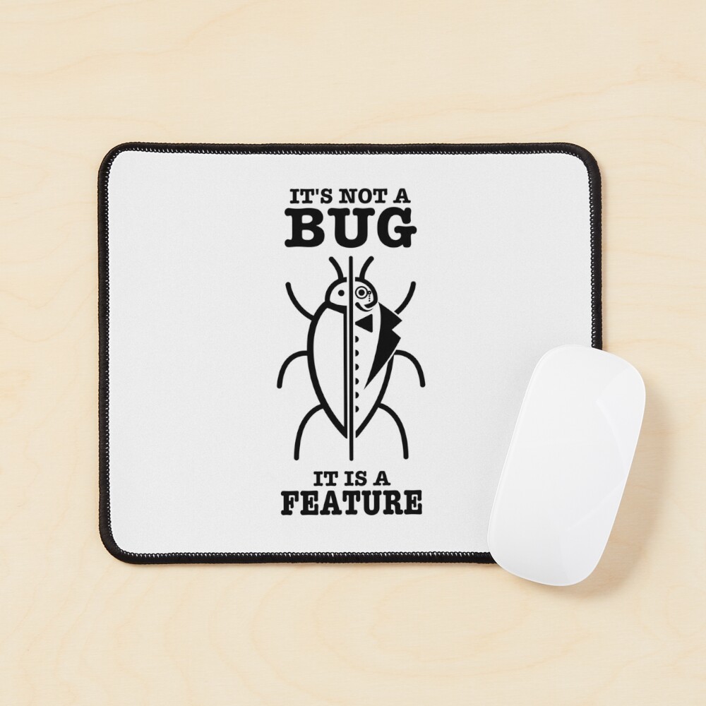 "BUG vs FEATURE Dev Meme" Sticker for Sale by maxyegorov | Redbubble