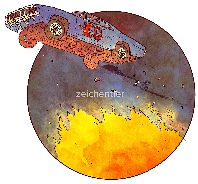 "Infernal Overdrive - "Hellfire Car!"" by zeichentier | Redbubble