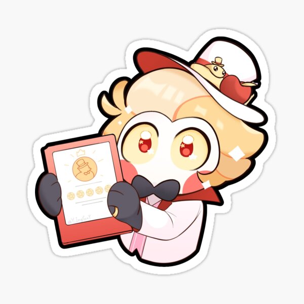 "hazbin hotel lucifer morningstar good rating pls Sticker" Sticker for ...