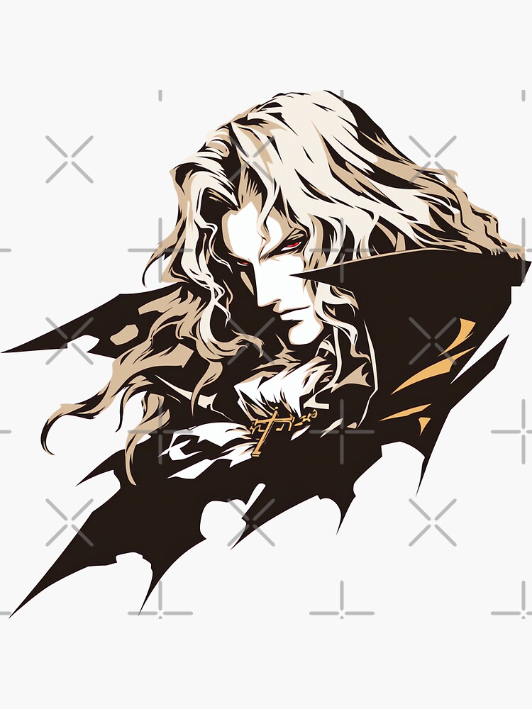 "Minimalist Alucard" Sticker for Sale by SchellStation | Redbubble