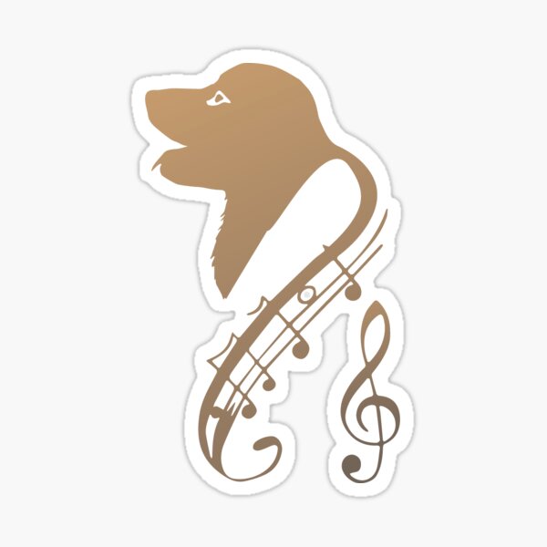 "Dog Symbol Musical Note " Sticker by AmyBou | Redbubble